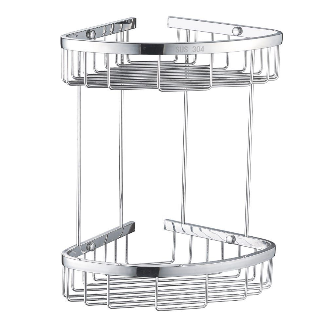 Milano Dora Ss Corner Two Layer Basket – Alhadefh Bulding Materials
