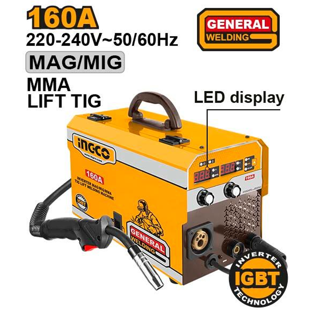 Ingco Inverter MAG/MIG/MMA/TIG Lift Welding Machine ING-MGT1601 ...