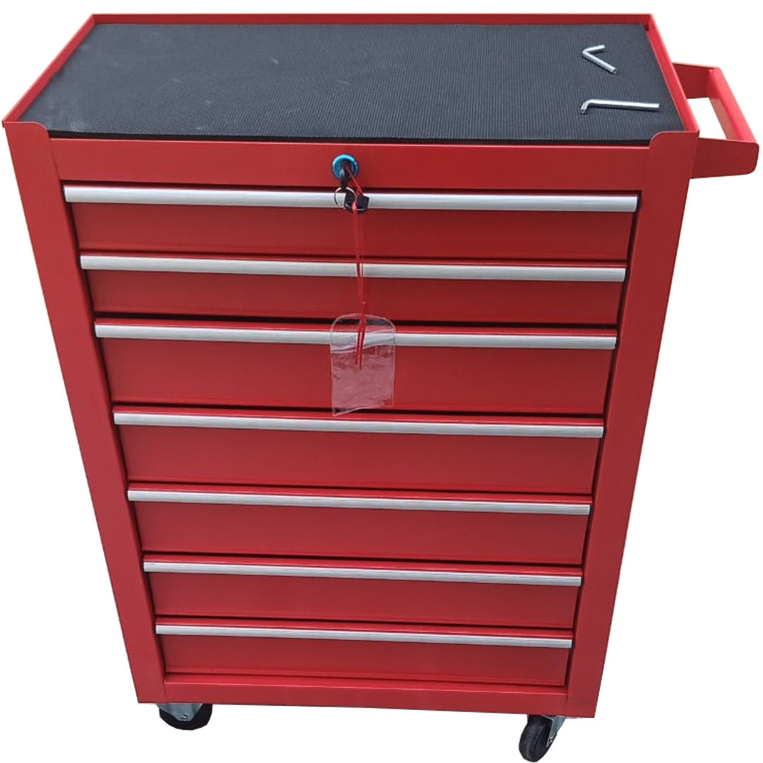 7 Drawers Rollers Cabinet Red – Alhadefh Bulding Materials