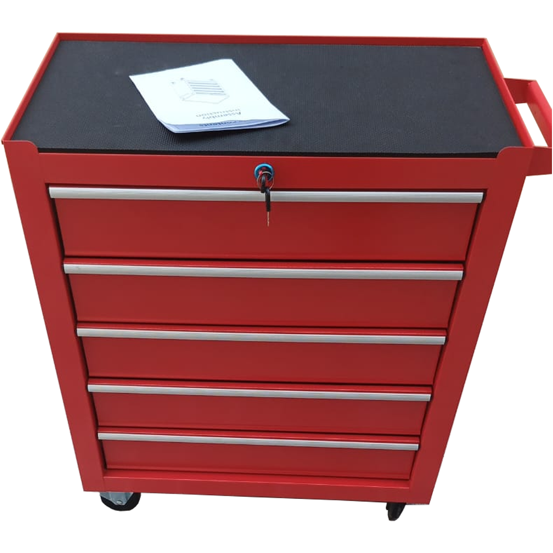 5 Drawers Rollers Cabinet Red – Alhadefh Bulding Materials
