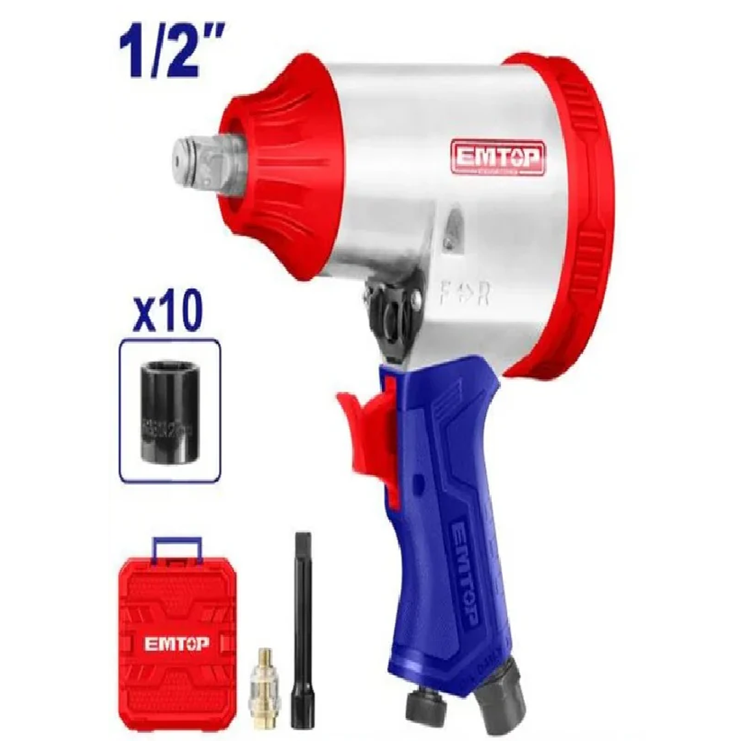 Emtop Air Impact Wrench Set 1/2″ EATL123201 – Alhadefh Bulding Materials