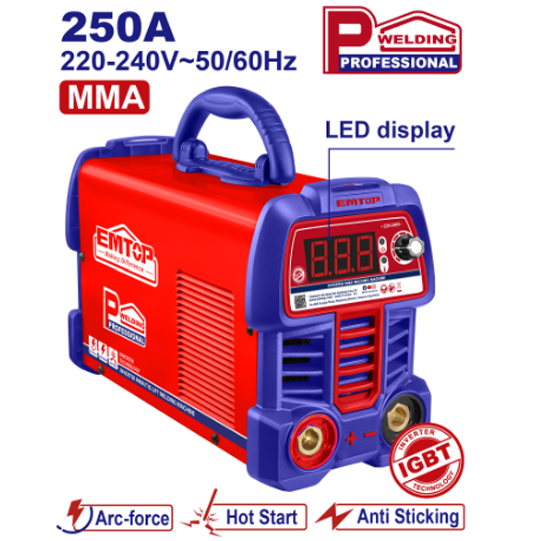 Emtop Inverter MMA Welding Machine 250A EWDEM2561 – Alhadefh Bulding ...