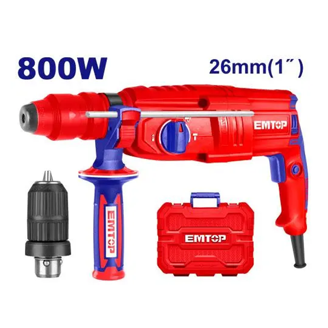 Emtop Rotary Hammer 800W ERHRL802 – Alhadefh Bulding Materials