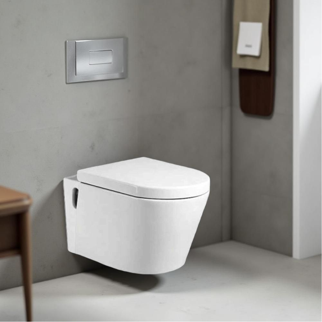 Milano Wall Hung Wc Model 2057 White ( 1Pcs /Set ) – Alhadefh Bulding ...