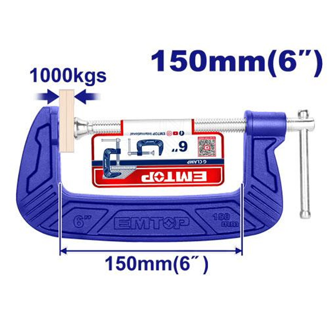 Emtop G Clamp 6″ ECLPG0601 – Alhadefh Bulding Materials
