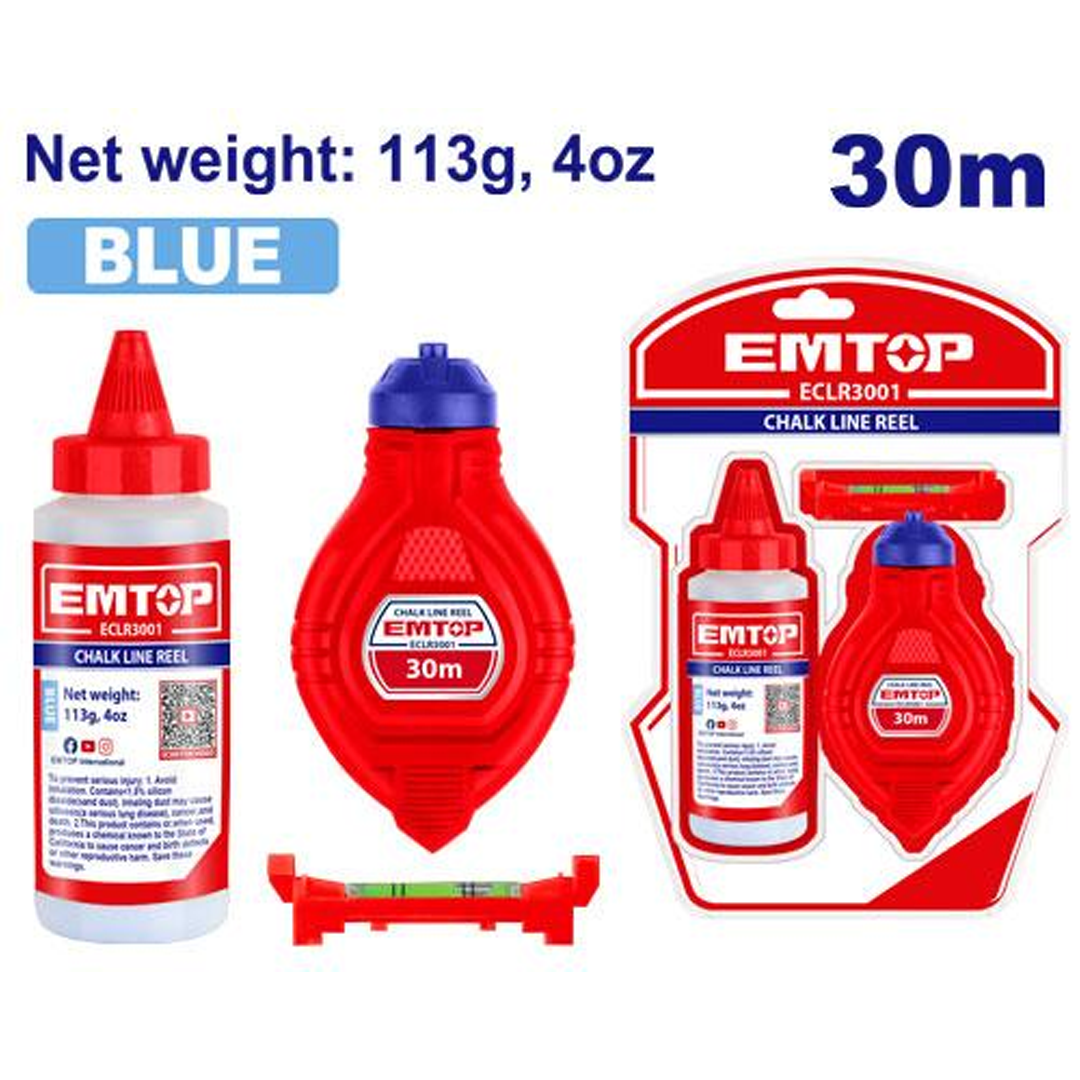 Emtop Chalk Line Reel 30m ECLR3001 – Alhadefh Bulding Materials