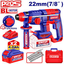 Emtop Cordless Rotary Hammer 22mm ELRH212282 – Alhadefh Bulding Materials
